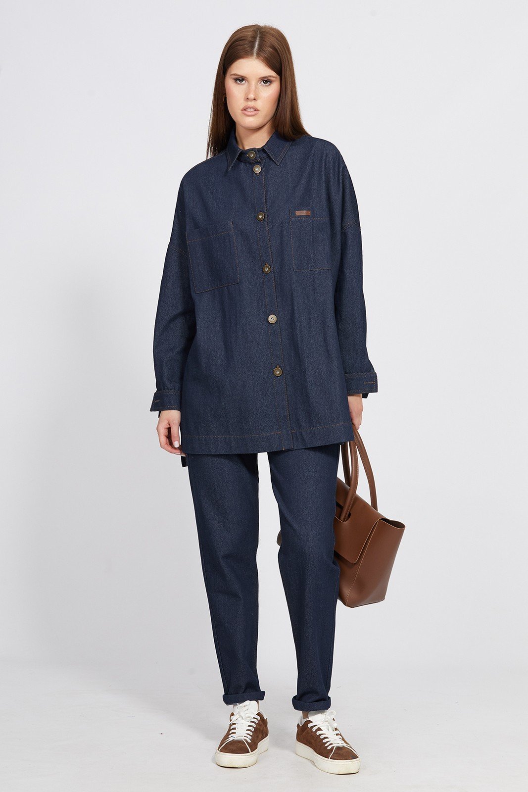 Брюки 2477 темно-синий EOLA купить в интернет магазине Велесмода